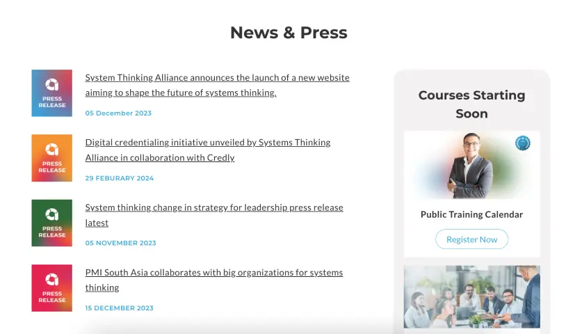 Latest news and updates from Systems Thinking Alliance